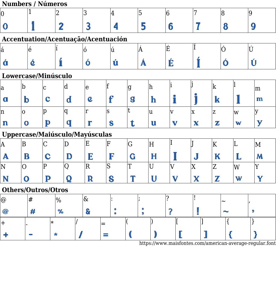 American Average Regular Font: Free Download | MaisFontes