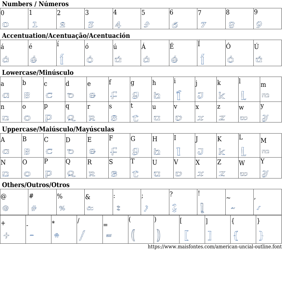 American Uncial Outline: Free Font Download | MaisFontes