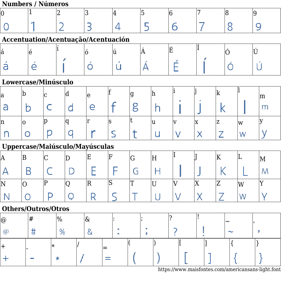 American Sans Light Font: Free Download | MaisFontes