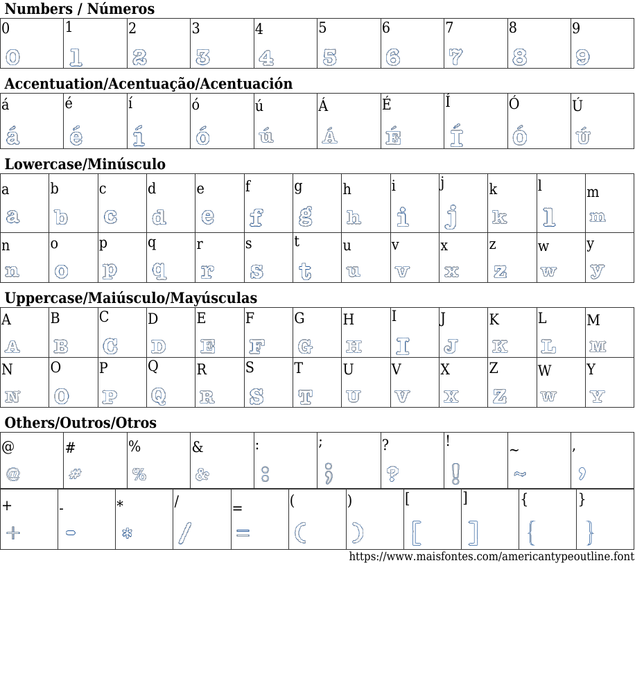 American Type Outline Font: Free Download | MaisFontes