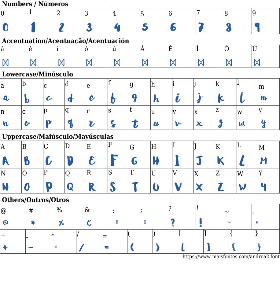 Andrea2 Font: Free Download | MaisFontes