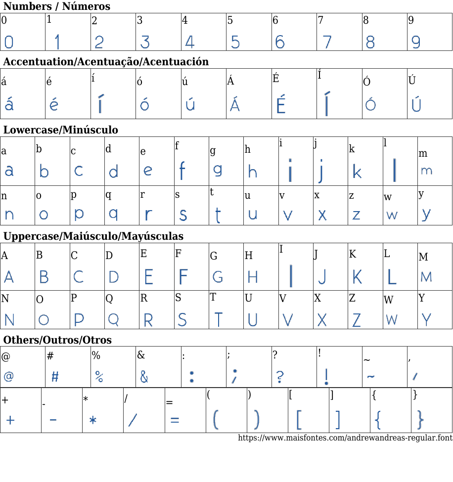 Andrew Andreas Regular Font: Free Download | MaisFontes