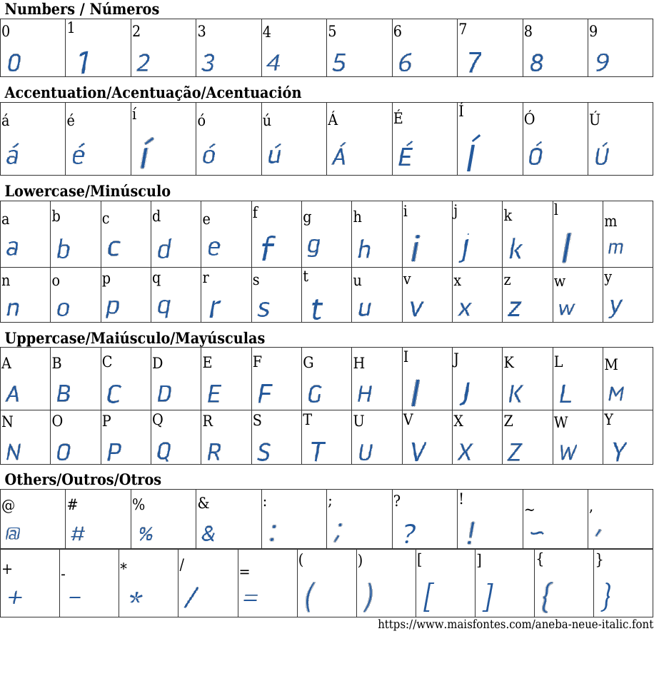 Aneba Neue Italic Font: Free Download | MaisFontes
