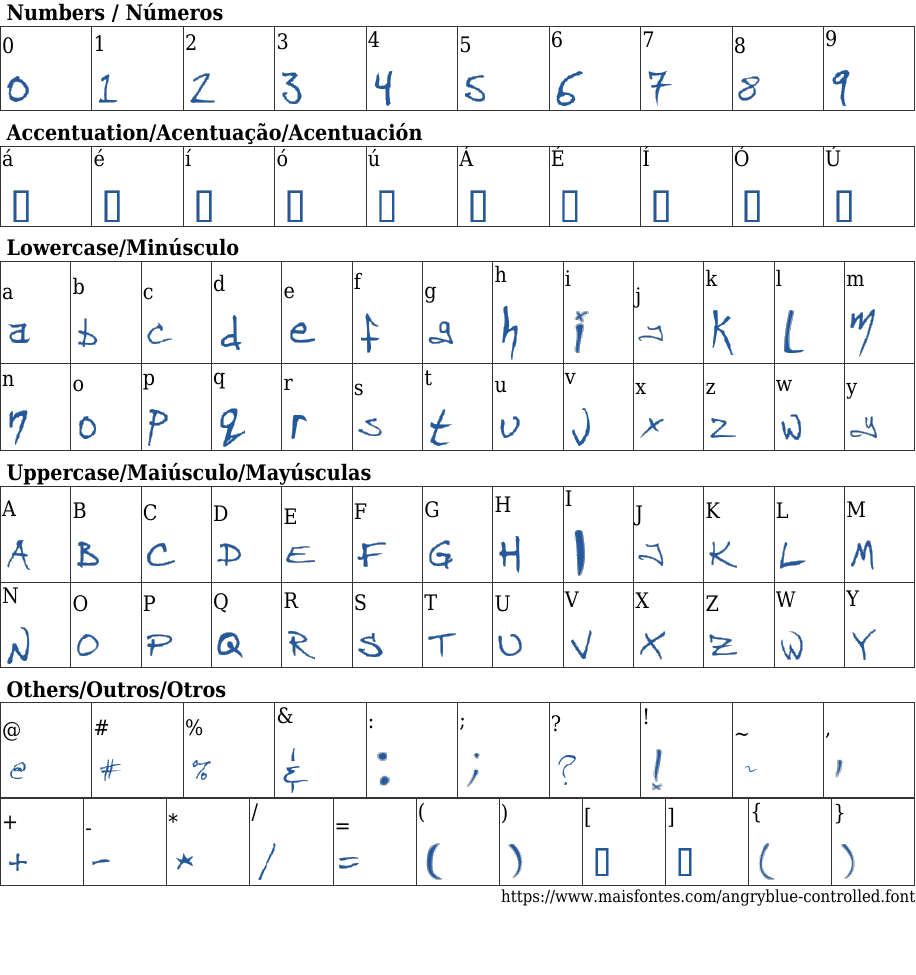 Angryblue Controlled: Free Font Download | MaisFontes