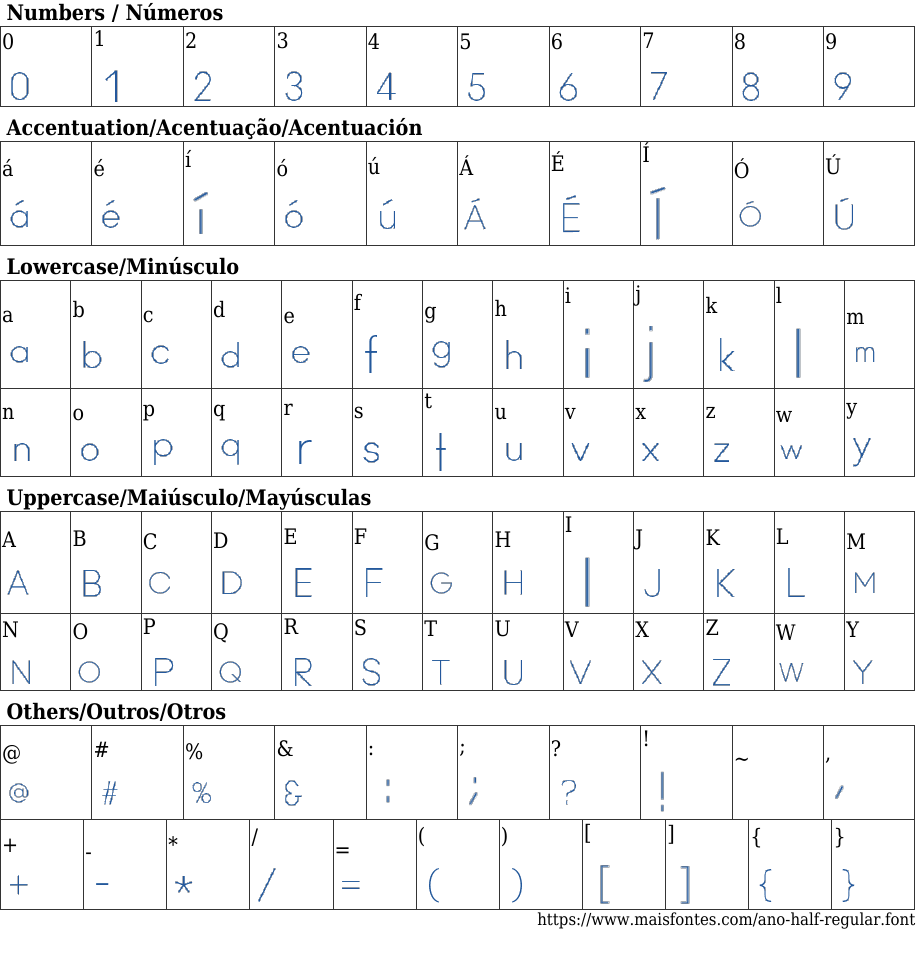 Ano Half Regular Font: Free Download | MaisFontes