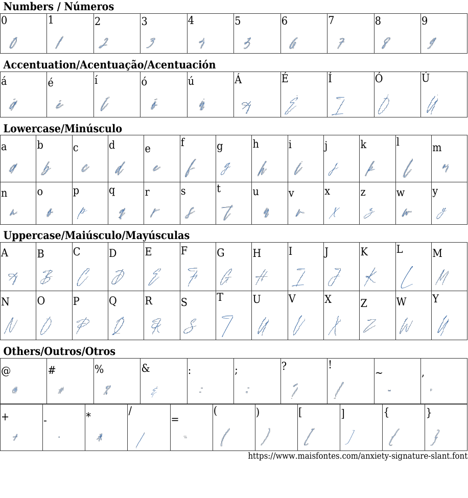 Anxiety Signature Slant: Download Free Font | MaisFontes