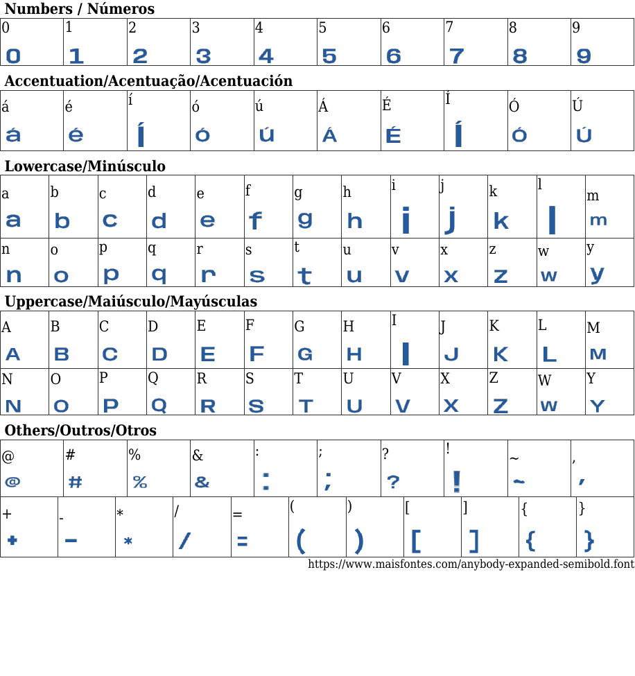 Anybody Expanded SemiBold: Baixar Fonte Grátis | MaisFontes