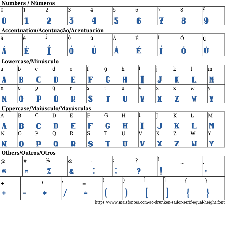 AO Drunken Sailor Serif Equal Height: Baixar Fonte Grátis | MaisFontes