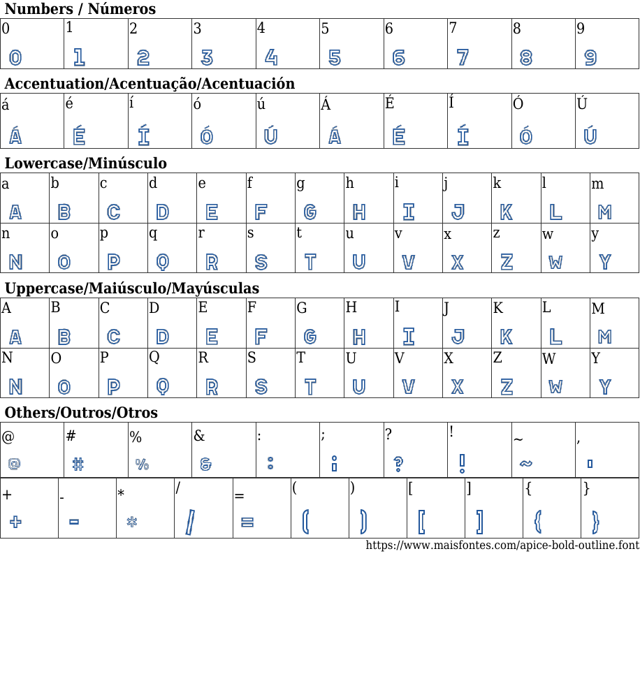 Apice Bold Outline: Free Font Download | MaisFontes