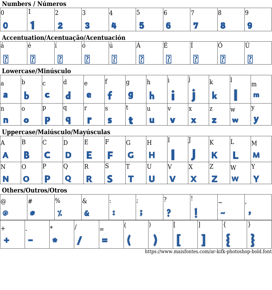 Ar kifk photoshop bold Font: Free Download | MaisFontes