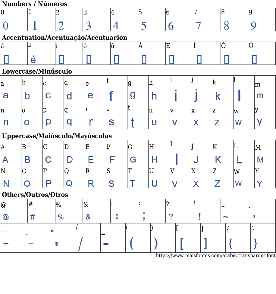 Arabic Transparent: Download Free Font | MaisFontes