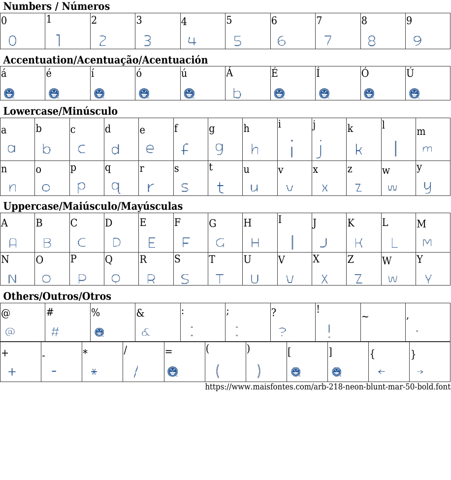 ARB 218 Neon Blunt MAR 50 Bold: Baixar Fonte Grátis | MaisFontes