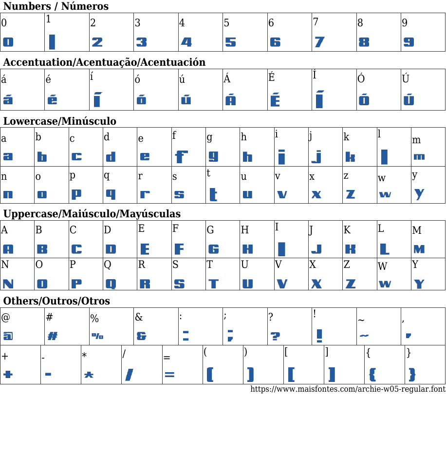 Archie W05 Regular: Free Font Download | MaisFontes