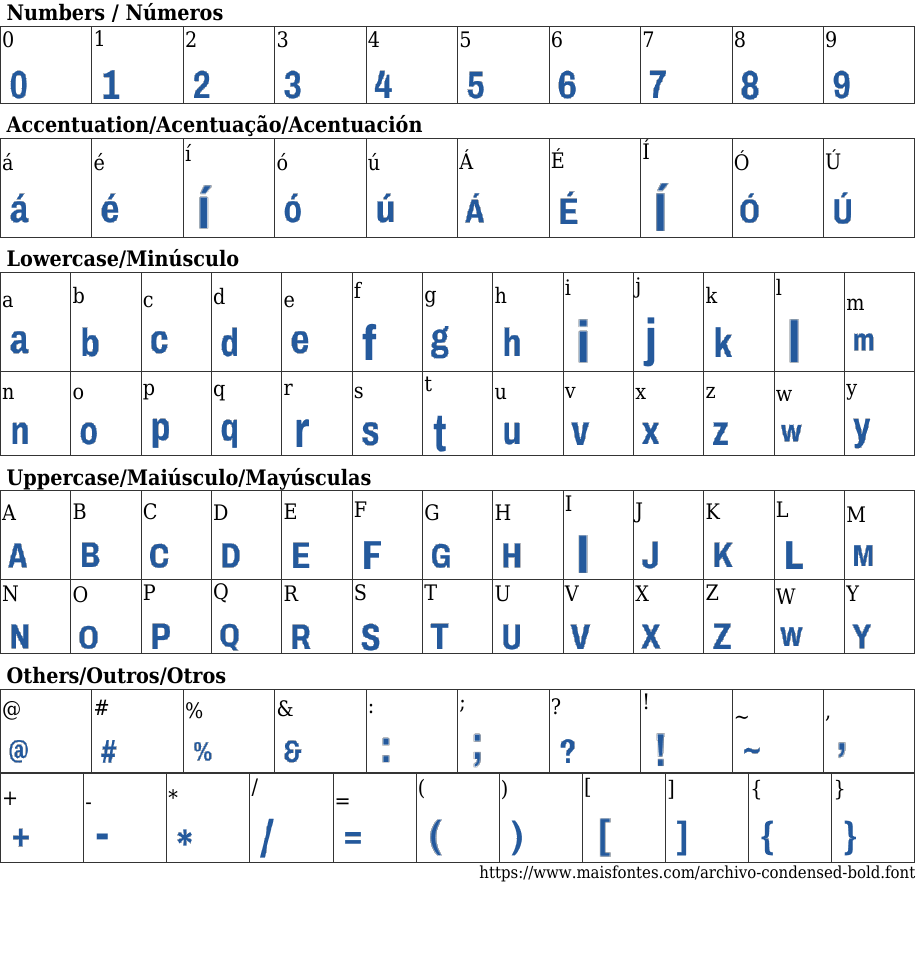 Archivo Condensed Bold Font: Free Download | MaisFontes