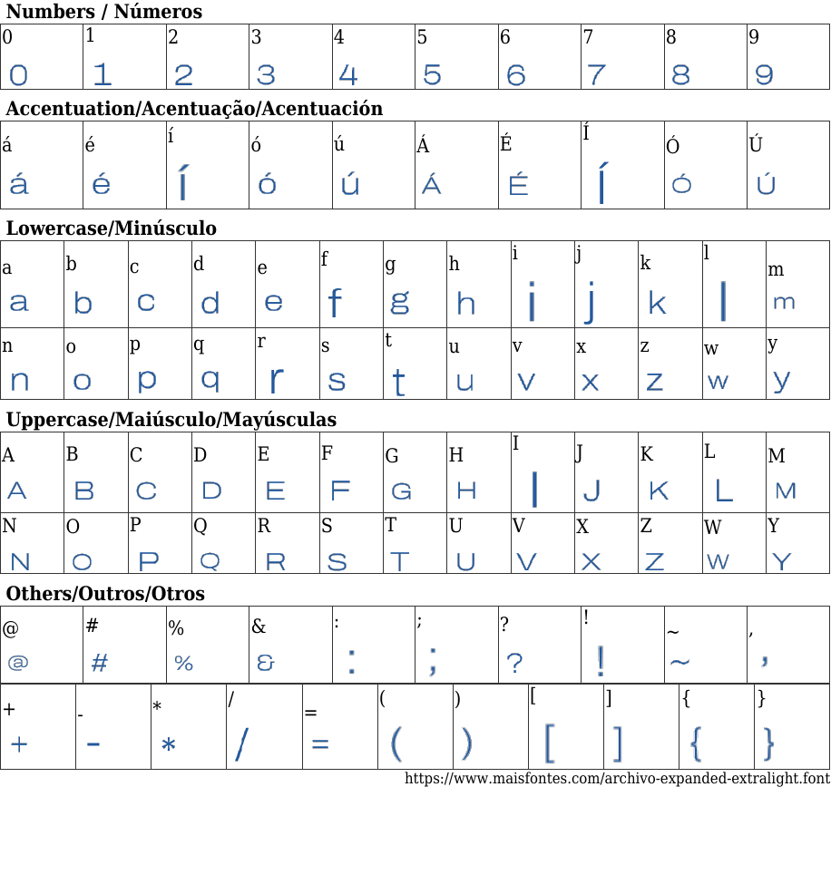Archivo Expanded ExtraLight: Free Font Download | MaisFontes
