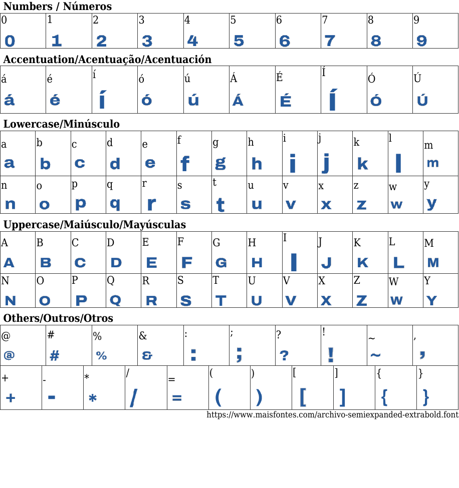 Archivo SemiExpanded ExtraBold: Free Font Download | MaisFontes