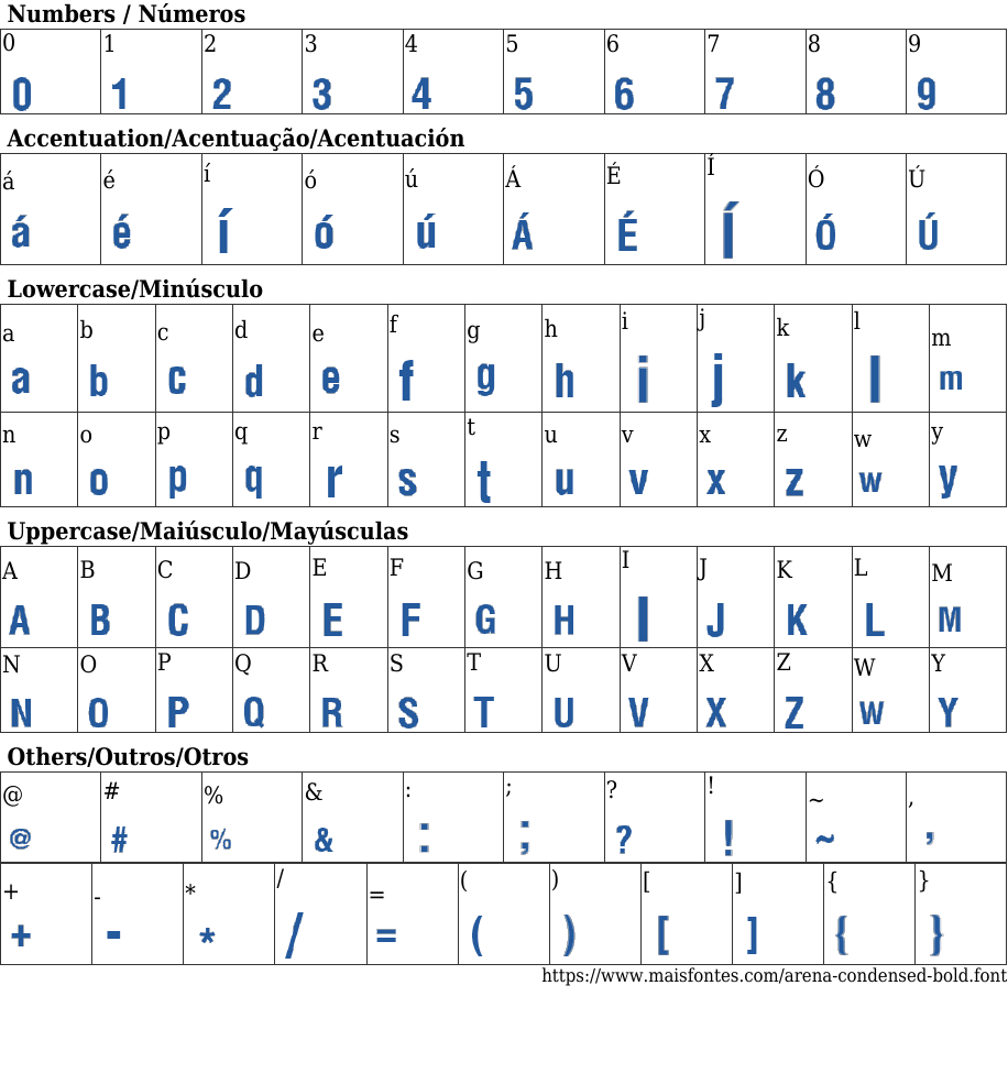 Arena Condensed Bold: Download Free Font | MaisFontes