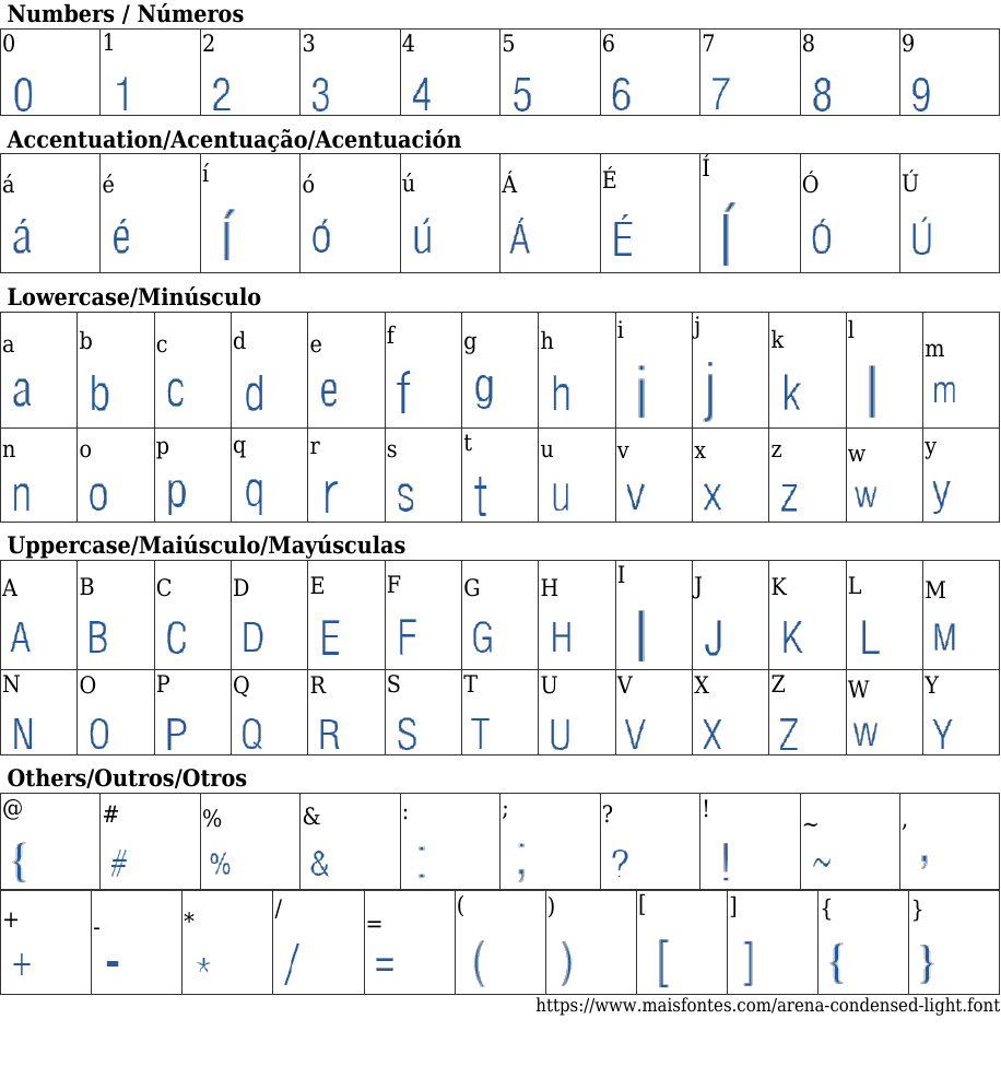 Arena Condensed Light: Free Font Download | MaisFontes