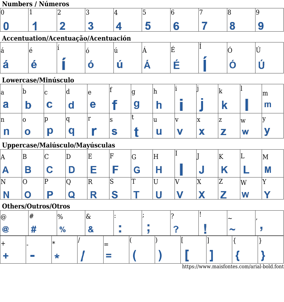 Arial Bold：免费字体下载 | MaisFontes