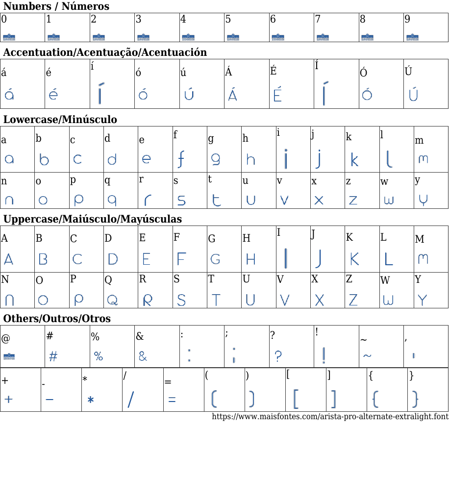 Arista Pro Alternate ExtraLight: Free Font Download | MaisFontes