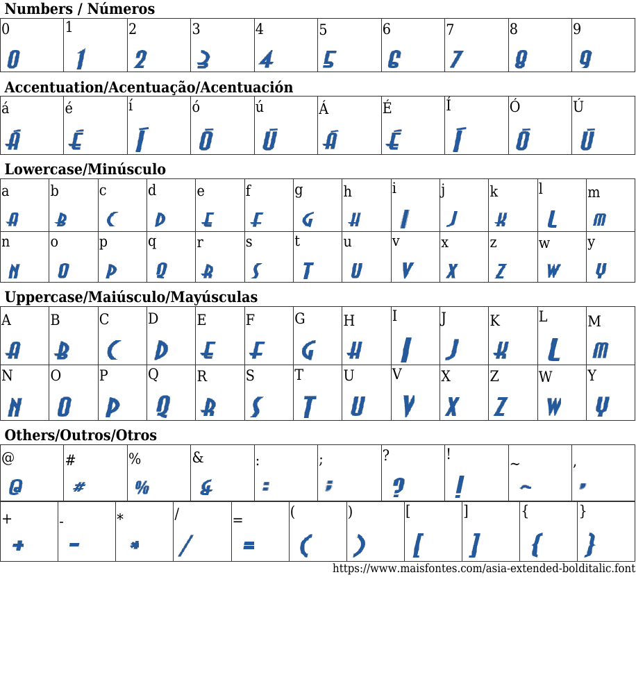 Asia Extended Bold Italic: Baixar Fonte Grátis | MaisFontes