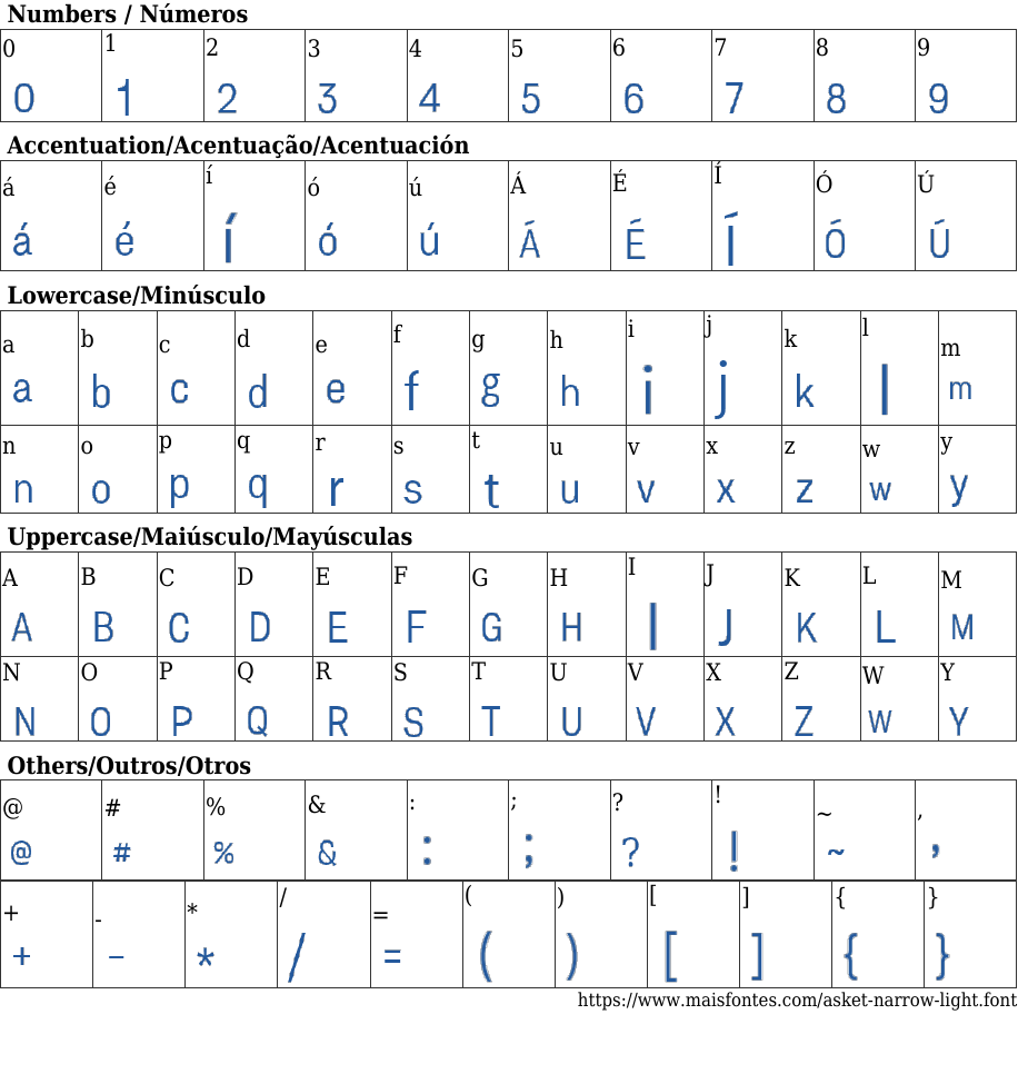 Asket Narrow Light: Baixar Fonte Grátis | MaisFontes