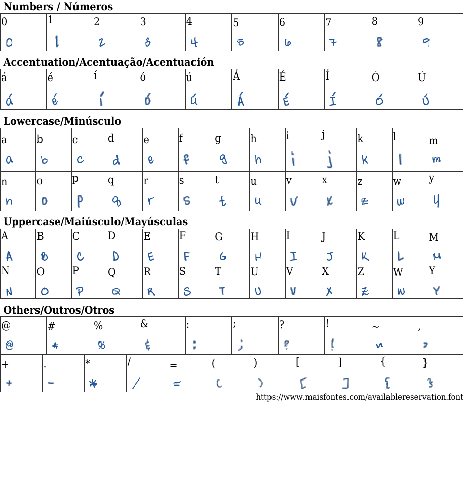 Available Reservation: Free Font Download | MaisFontes
