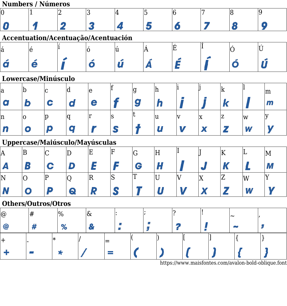 Avalon Bold Oblique Font: Free Download | MaisFontes