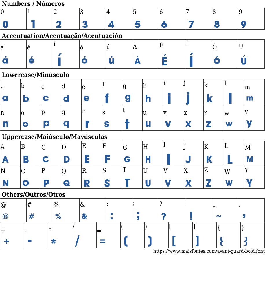 Avant Guard Bold: Free Font Download | MaisFontes