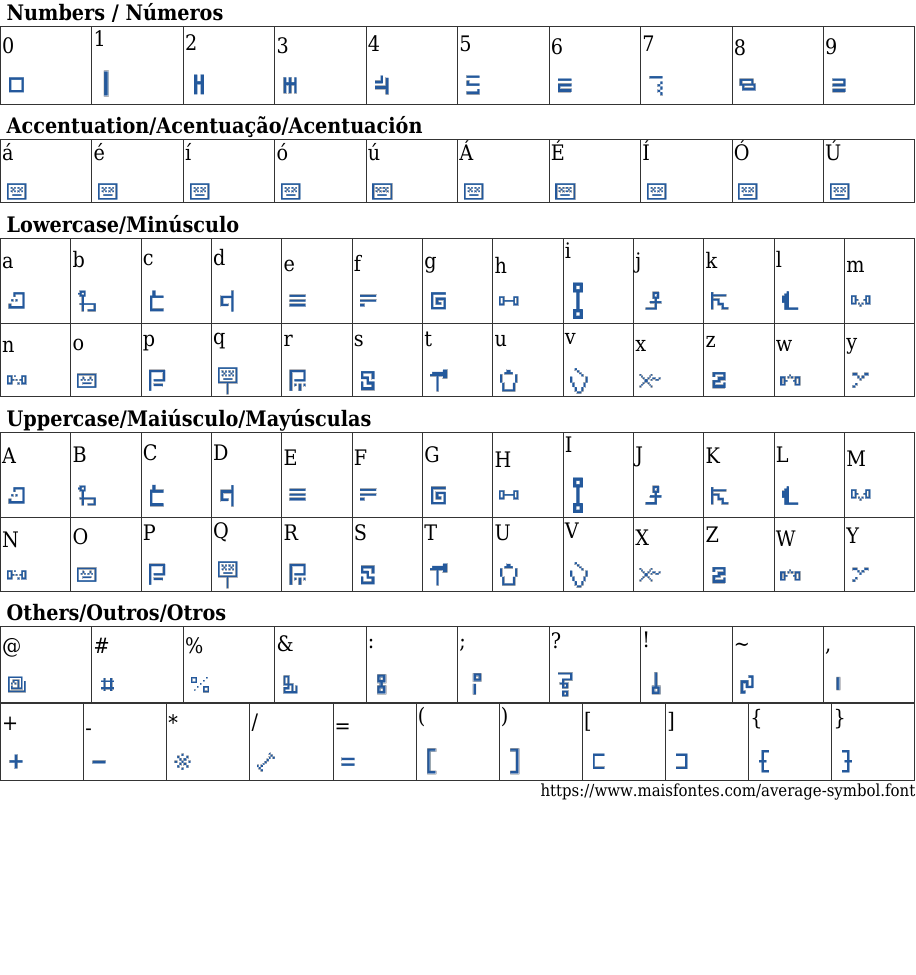 Average Symbol: Free Font Download | MaisFontes