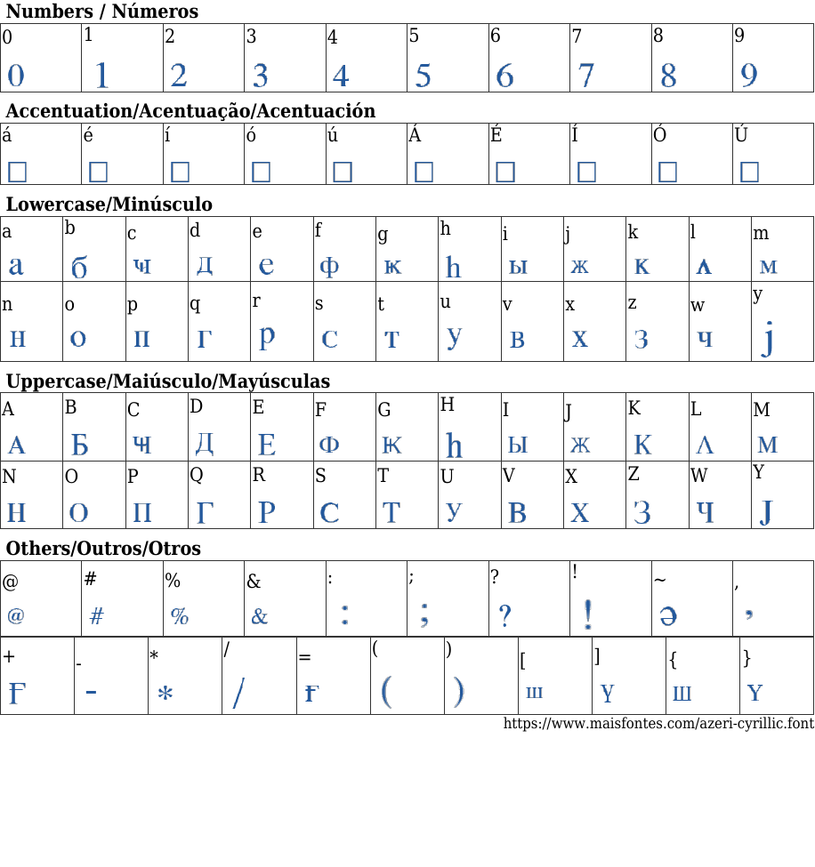 Azeri Cyrillic: Free Font Download | MaisFontes