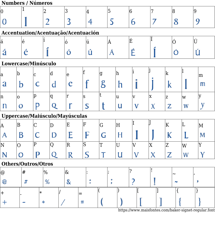 Baker Signet Regular Font: Free Download | MaisFontes