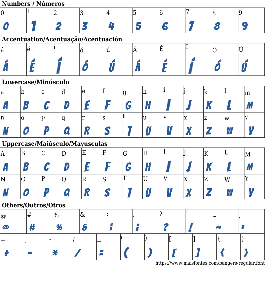 Bangers Regular Font: Free Download | MaisFontes