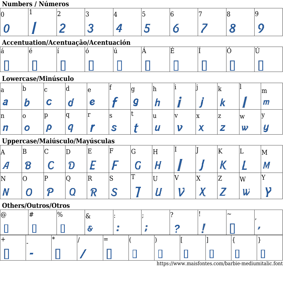 Barbie Medium Italic Font: Free Download | MaisFontes