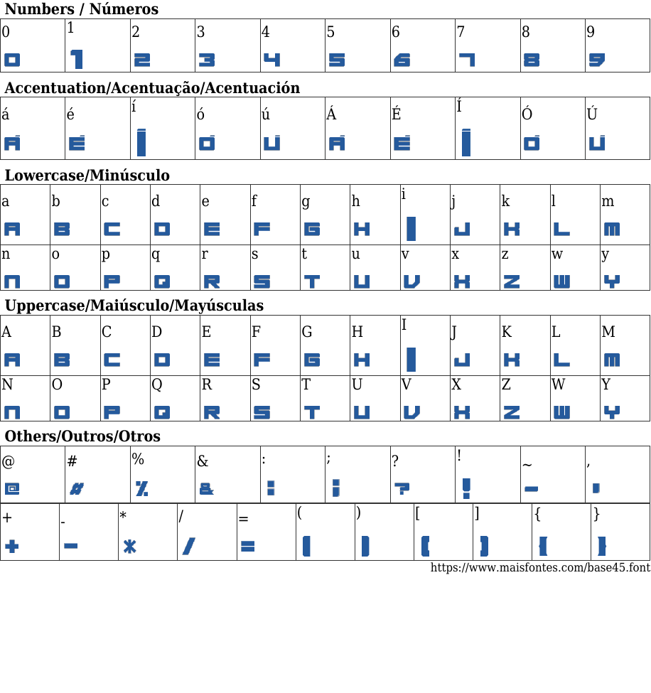 Base 45: Free Font Download | MaisFontes