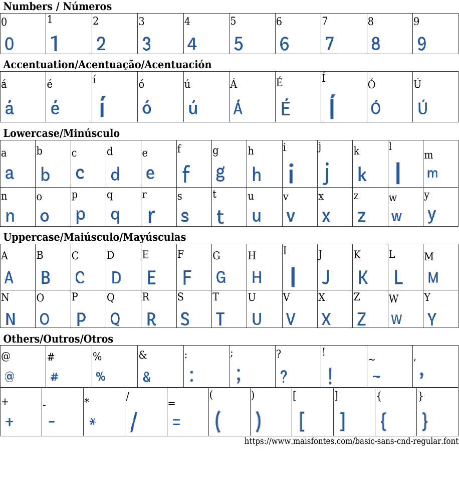 Basic Sans Condensed Regular: Free Font Download | MaisFontes