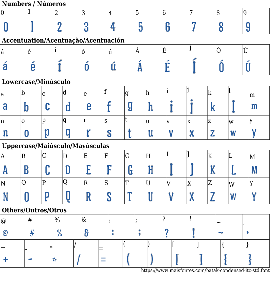 Batak Condensed ITC Std: Download Free Font | MaisFontes