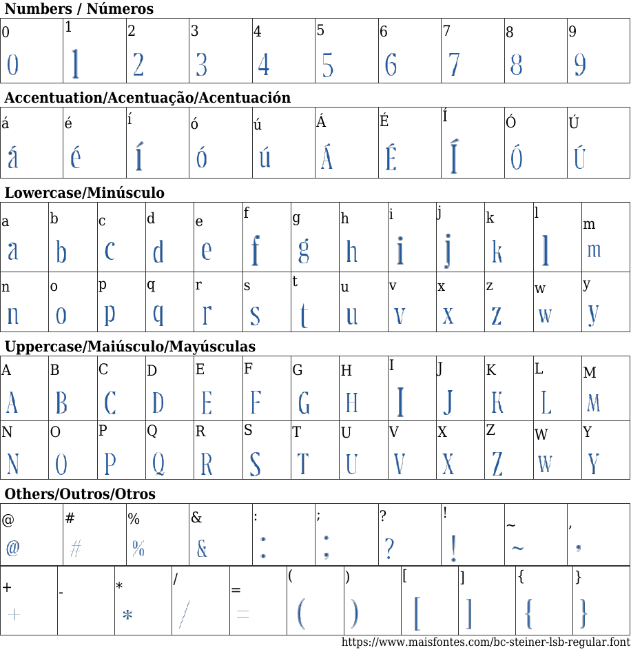 BC Steiner LSB Regular: Free Font Download | MaisFontes
