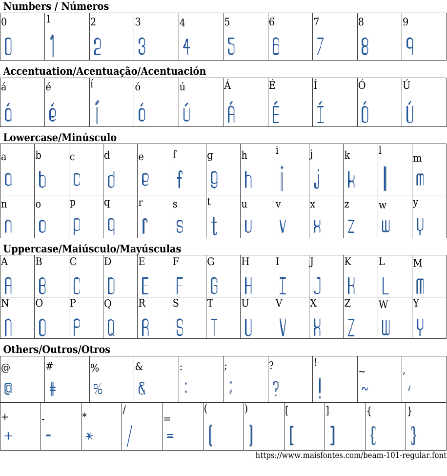Beam 101 Regular: Baixar Fonte Grátis | MaisFontes