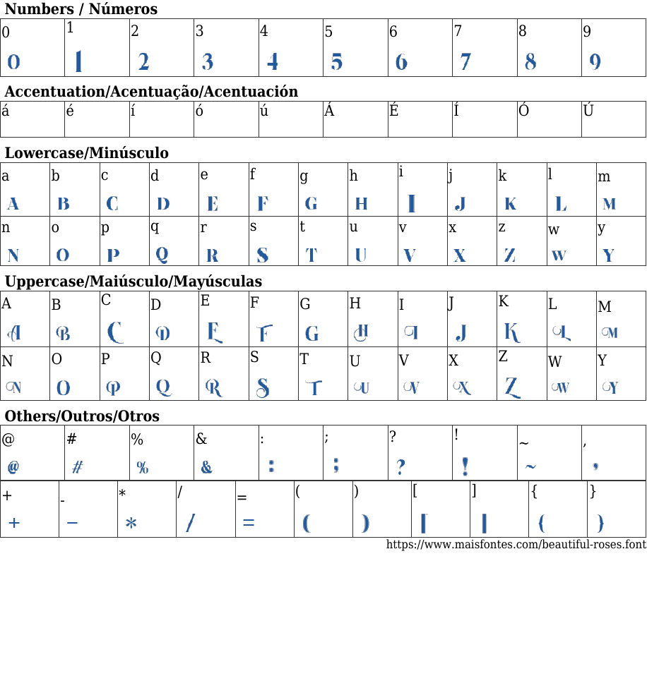 Beautiful Roses: Free Font Download | MaisFontes
