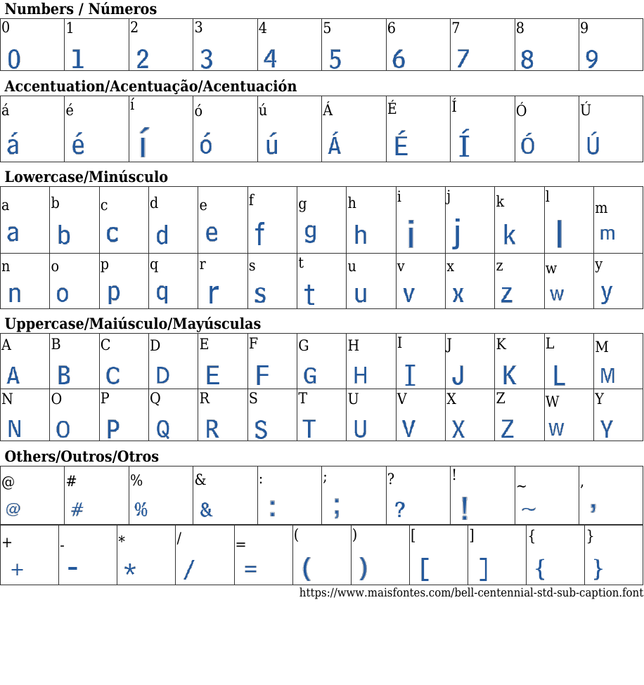 Bell Centennial Std Sub Caption: Download Free Font | MaisFontes