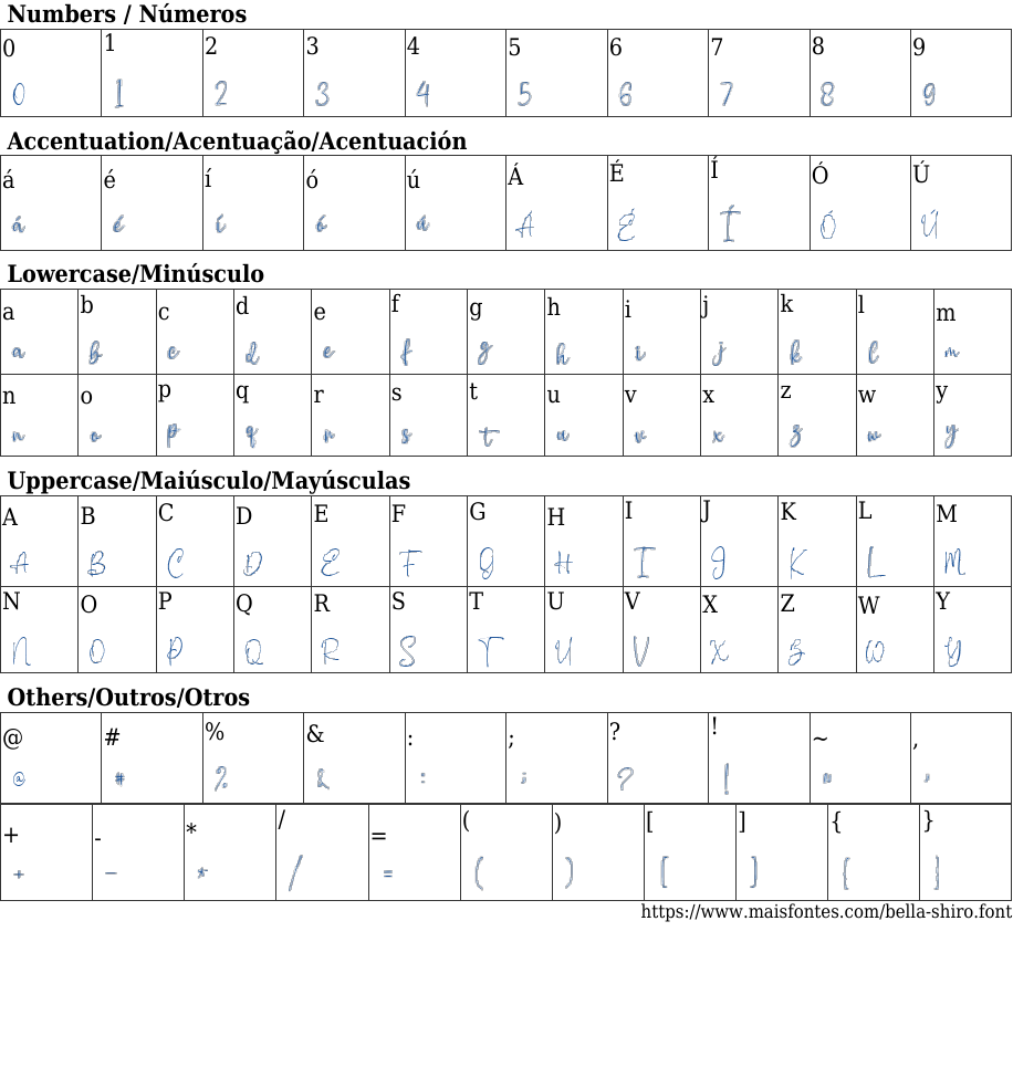 Bella Shiro: Free Font Download | MaisFontes