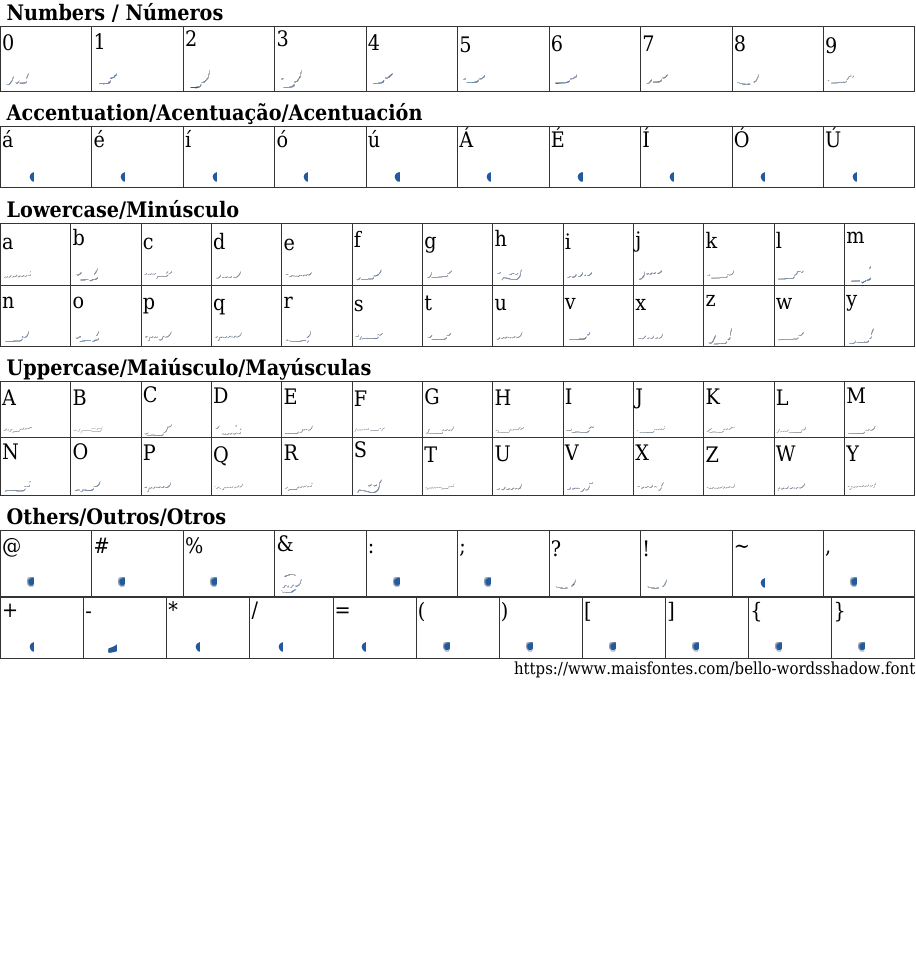 Bello Words Shadow: Baixar Fonte Grátis | MaisFontes