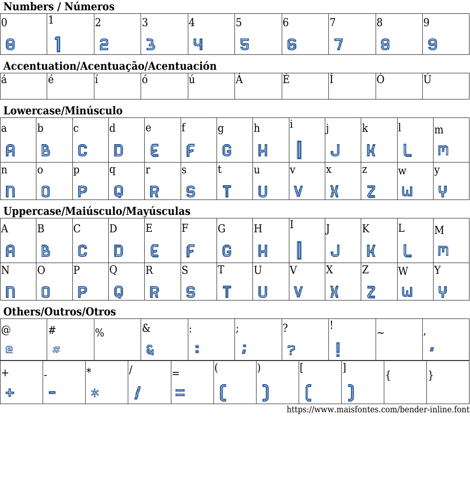 Bender Inline: Free Font Download | MaisFontes