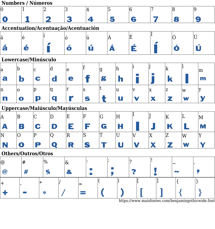 Benjamin Gothic Wide Font: Free Download | MaisFontes