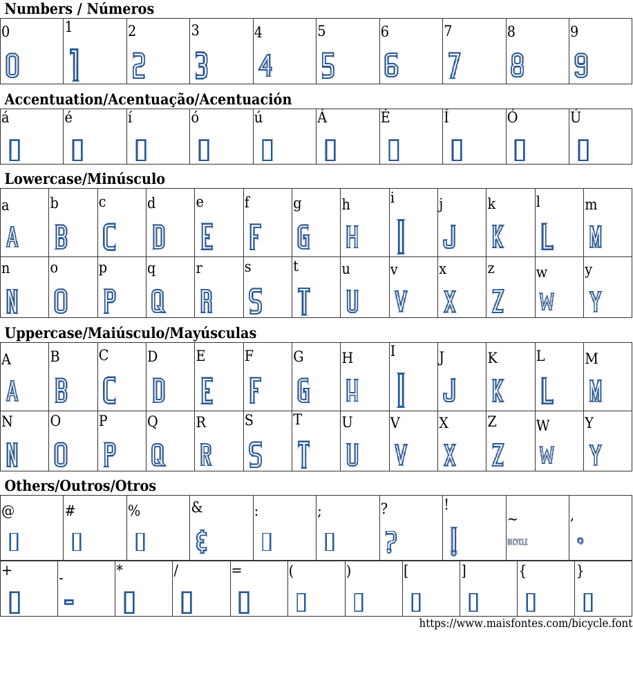 Bicycle Outline Font: Free Download | MaisFontes