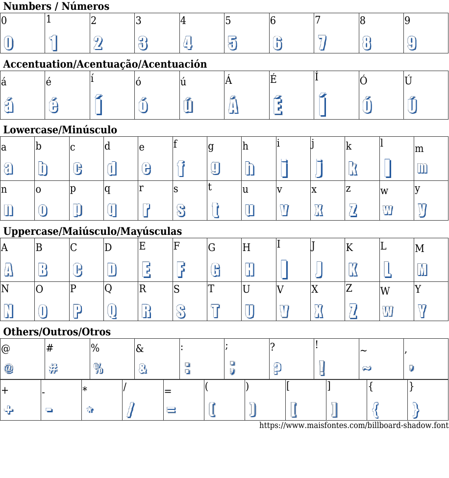 Billboard Shadow: Free Font Download | MaisFontes