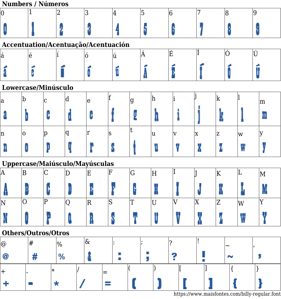 Billy Regular Font: Free Download | MaisFontes