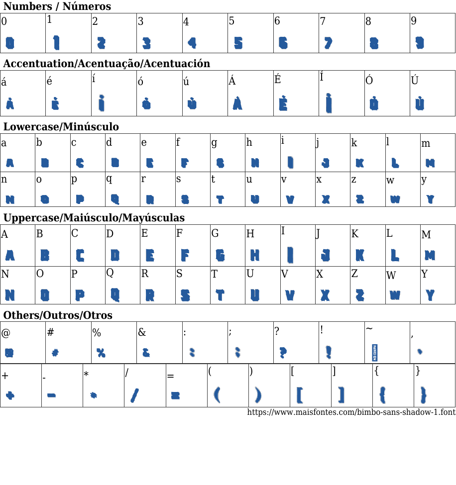 Bimbo Sans Shadow 1: Free Font Download | MaisFontes