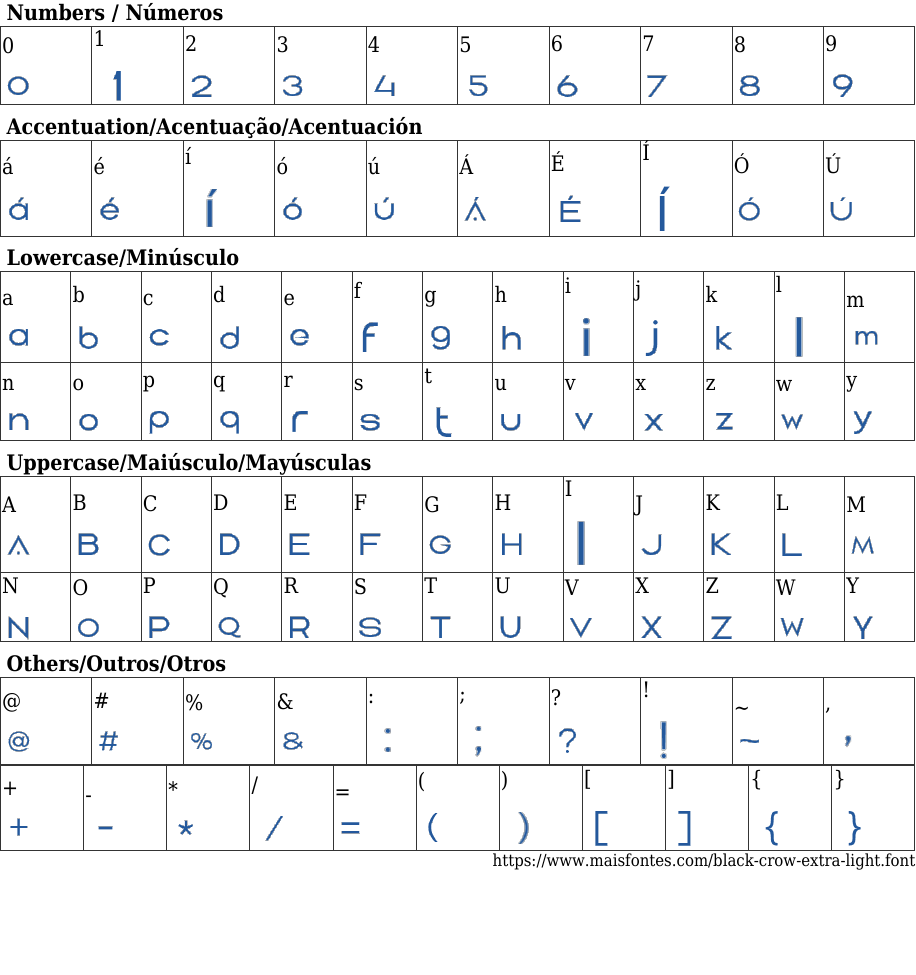 Black Crow Extra Light Font: Free Download | MaisFontes